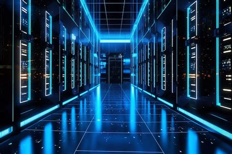 Premium Ai Image Data Server Room