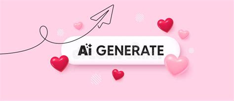 Generate Ai Artificial Intelligence Sign Search Bar Template Vector