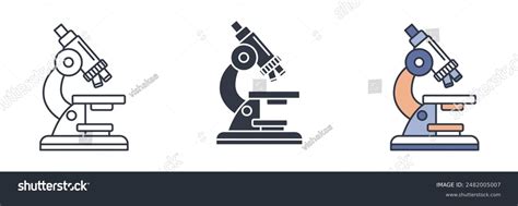 Microscope Icon Symbol Vector Illustration Isolated Stock Vector Royalty Free 2482005007