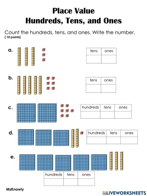 place value online exercise for 2 2nd grade math worksheets place