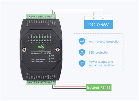 Industrial Modbus RTU 8 Ch Digital Data Acquisition RS485 IOT Store