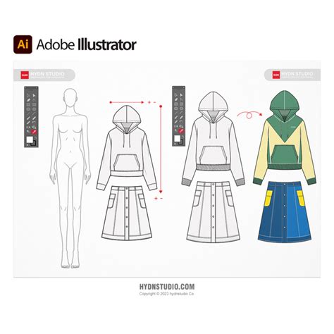 패션 도식화 스트리트 브랜드 디자인 번들 Part 02 헤이든스튜디오