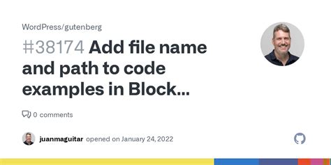 Add File Name And Path To Code Examples In Block Editor Handbook