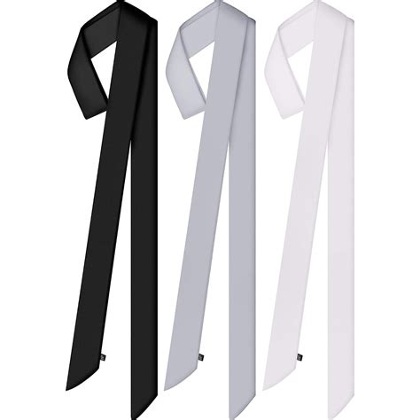 Holzlrgus 3 Pcs Scarf Skinny For Women Satin Scarf Belts Sash Necktie Choker Solid Color