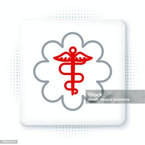 라인 비상 스타 흰색 배경에 고립 된 스틱 아이콘과 의료 기호 Caduceus 뱀 생명의 별 다채로운 개요 개념 벡터 건강 진단에 대한 스톡 벡터 아트 및 기타 이미지