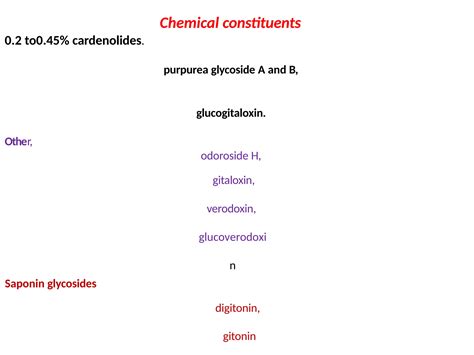 Glycosidesfullppt In Medicinal Plantspptx