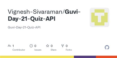 github vignesh sivaraman guvi day 21 quiz api guvi day 21 quiz api