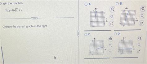 Solved Graph The Function Fx6x2 Choose The Correct