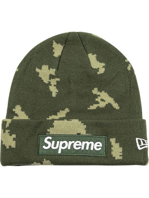 Supreme Gorro X New Era Com Logo Verde Farfetch Br New Era Beanie