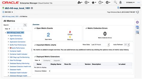 IBM DB Database Metrics