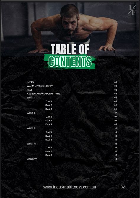 Push Up Program 4 Weeks Industrial Fitness