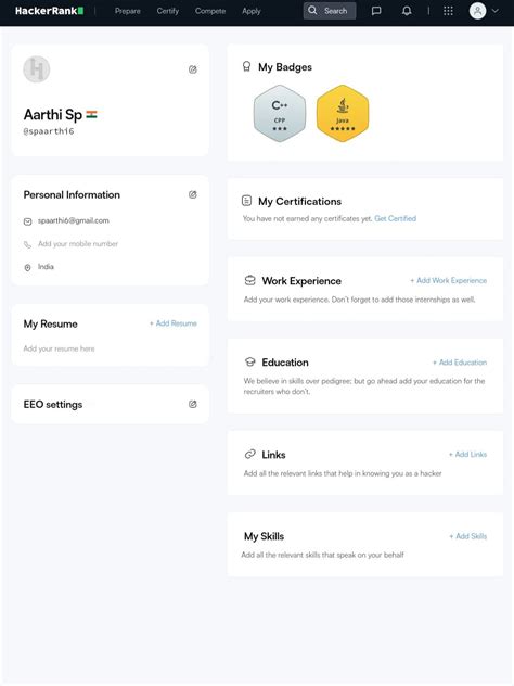 I Had Earned ⭐⭐⭐⭐⭐ In Hackkerank In Java Aarthi Suresh