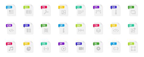 Premium Vector File Type Icon Set Document File Icons Vector Set