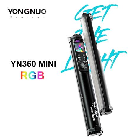 Yongnuo Yn360 미니 휴대용 라이트 튜브 Rgb 풀 컬러 필 라이트 사진 조명 스틱 비디오 라이트 앱 제어 6c