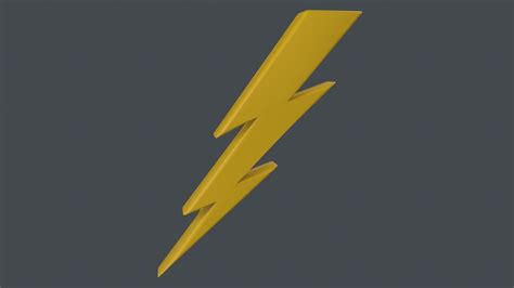 3d Model Lightning Bolt 3d Model Vr Ar Low Poly Cgtrader