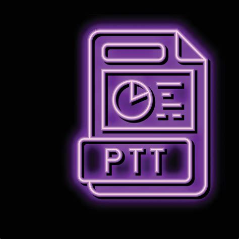 Ppt File Format Document Neon Glow Icon Illustration Vector Art At Vecteezy