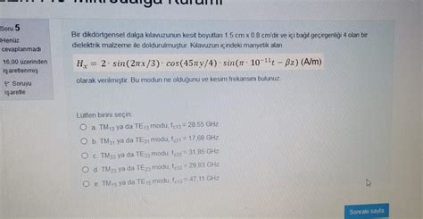 Solved A Rectangular Waveguide Has A Cross Sectional Length Chegg