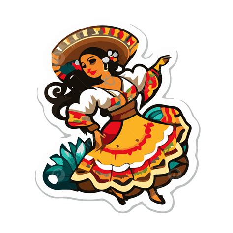 Silueta De Bailarina Mexicana Clip Art