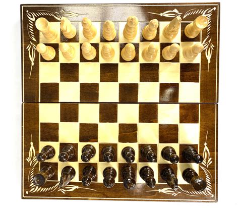 Шахи шашки нарди шахова дошка 3 в 1 з натурального дерева 44 5х44 5 см Jdt 0847140 фото