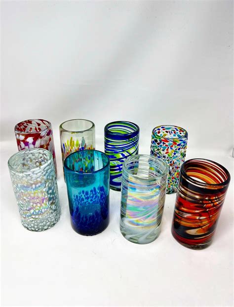 8 Assorted Glasses Etsy