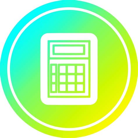 Math Calculator Circular In Cold Gradient Spectrum 10059763 Vector Art