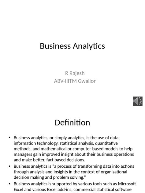 Business Analytics 1 Pdf Analytics Business Intelligence