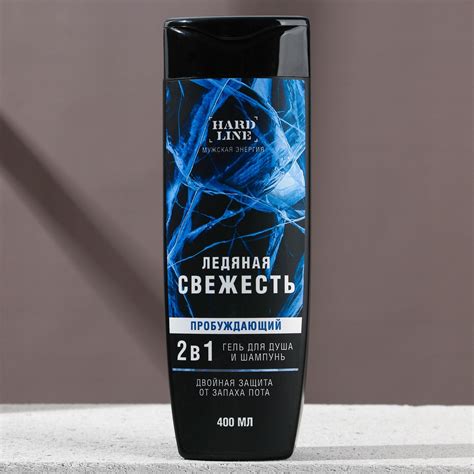 Мужской гель «Ледяная свежесть», 2в1: для тела и волос, 400 мл (9497221 ...
