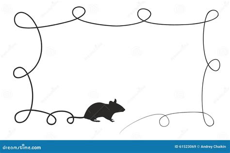 Frame With A Mouse Stock Vector Illustration Of Long 61523069