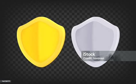 흰색 배경에 격리된 황금색과 은색 방패 3d 벡터 일러스트 레이 션 0명에 대한 스톡 벡터 아트 및 기타 이미지 0명 3차원 형태 고전갑옷 Istock