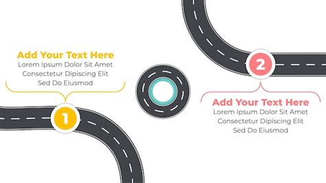 프레젠테이션 템플릿용 로드맵 인포그래픽 프리미엄 벡터