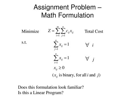 Ppt Network Flow Problems The Assignment Problem Powerpoint