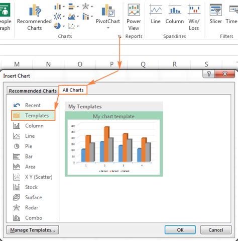 Как создать диаграмму график в Excel и сохранить её в качестве шаблона ОфисГуру