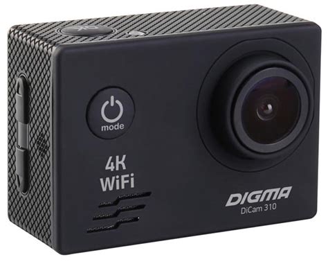 Action-камера Digma DiCam 310 позволяет записывать видео в разрешении ...