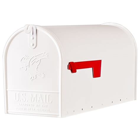Postmaster Post Mount White Metal At