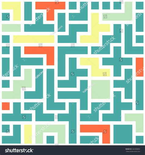 Seamless Colorful Abstract Background Made Tetris Stock Vector Royalty Free 266380895