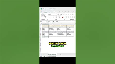 Border Otomatis Di Excel‼️ Belajarexcel Exceltips Excelhacks Exceltutorial Excel Microsoft