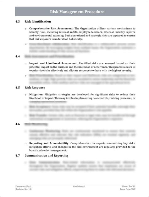 Risk Management Procedure Template Itsm Docs Itsm Documents And Templates