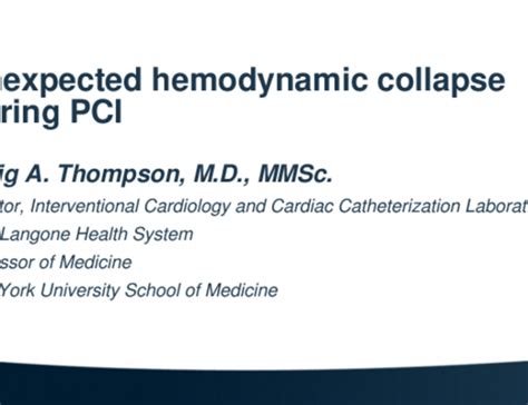 Hemodynamic Collapse Case And Algorithm