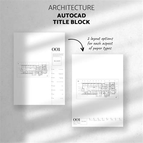 minimalist architect title block templates autocad title block
