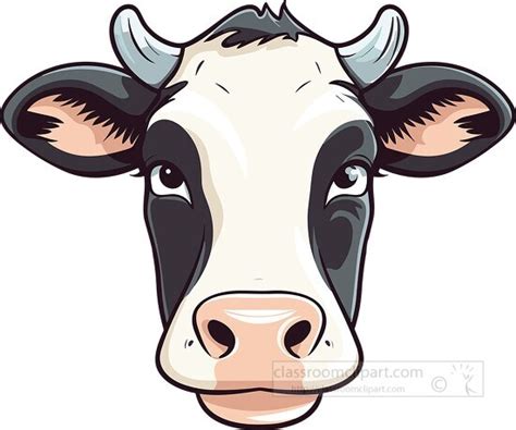 Cow Clip Art Face 5860664 Clipart Library