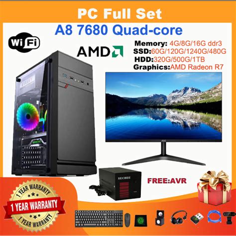 Desktop Gaming Pc Set AMD Desktop Computer Set A GHz R Graphics A A G GB G