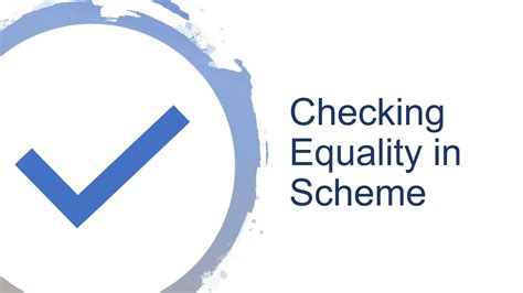 Checking Equality In Scheme String And Eq Versus Equal Youtube