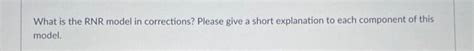 What Is The Rnr Model In Corrections Please Give A