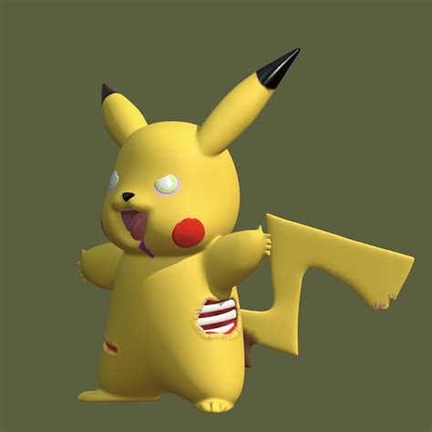 Free Stl File Pikachu Zombie 🧟・model To Download And 3d Print・cults