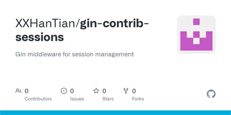 GitHub XXHanTian Gin Contrib Sessions Gin Middleware For Session