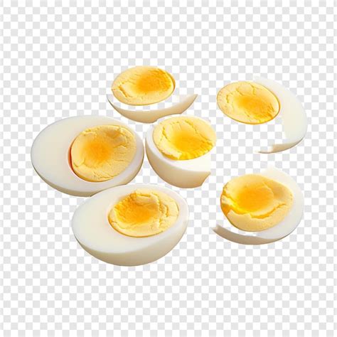 투명 한 배경에 고립 된 삶은 계란 무료 Psd 파일