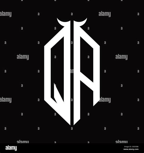 QA Logo Monogram With Horn Shape Design Template Stock Vector Image Art Alamy