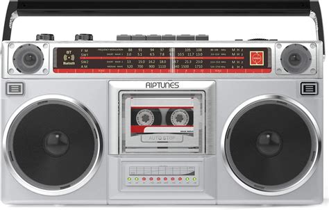 ضبط کننده کاست رادیویی Riptunes Boombox، رادیو Am Fm Sw1 Sw2، جریان بی‌سیم، اسلات Usb Micro Sd