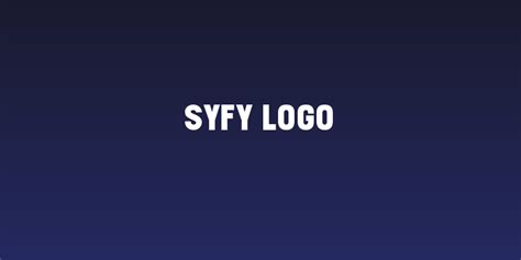 Syfy Logo Font Free Download Ttfotf