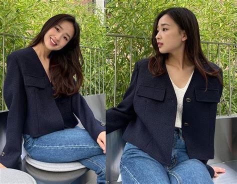 패션엔 손연재 달콤한 신혼 생활 더 예뻐진 트위드 재킷 데이트룩